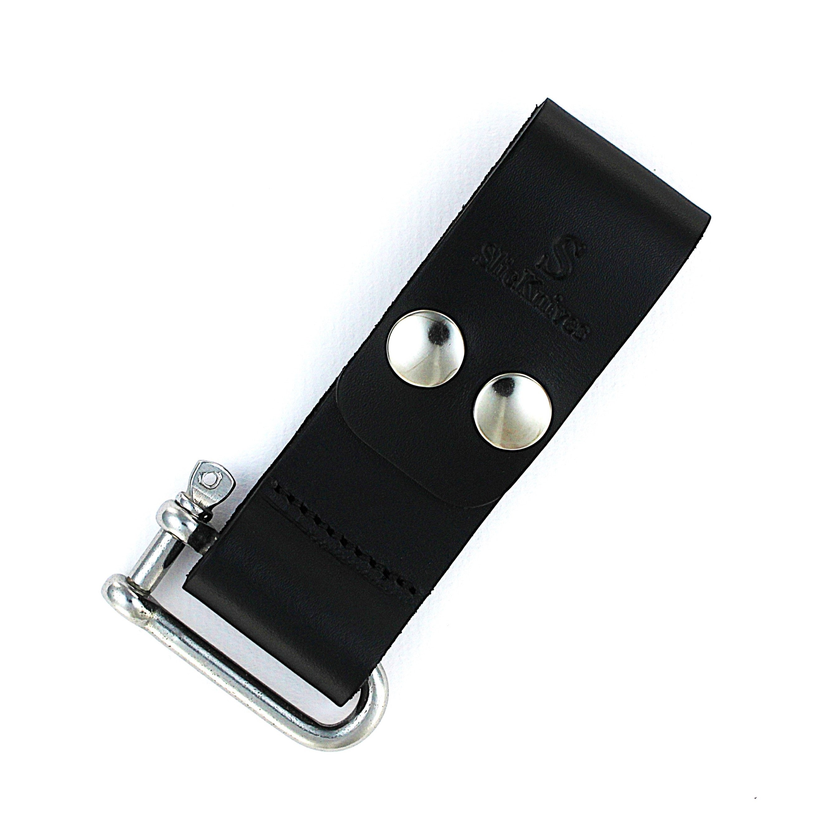 SlicKnives Large Belt Sheath Dangler - Black Leather